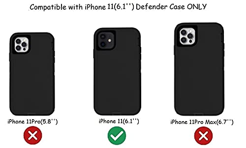 2 Pack Holster Belt Clip Replacement Compatible with OtterBox Defender Series Case for Apple iPhone 11 (6.1") ONLY (Belt Clip Only, Not Including The Case)