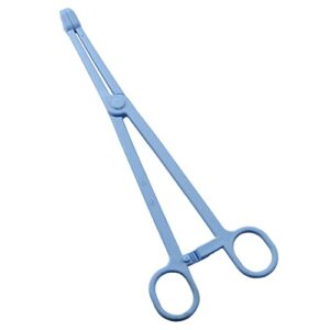 LQ Industrial Reptile Feeding Clip 24.5cm/9.64inch Blue Plastic Tong Tweezer Forcep for Tortoise Lizard Frog Spider Tarantulas