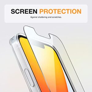 FlexGear Case for iPhone 13 and 2X Glass Screen Protectors [Full Protection] - Crystal Clear