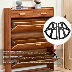 Shoes Drawer Hinge, Shoes Cabinet Flip Rack Cabinet Hardware for Transform Single/multi‑layer Shoe Racks for Shoe Cabinet and Shoe Rack