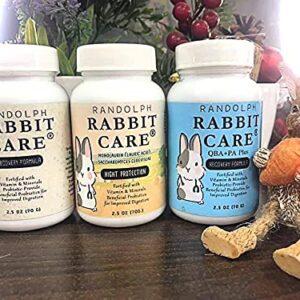 RANDOLPH Rabbit Food Care 70 g. MONOLAURIN LAULIN Acid High Protection Formula Rabbit Vitamin & Mineral Probiotics Improved Digestion Best Prevent Healthy for All Small Animal Bunny Food Rabbit Feed