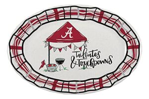 magnolia lane university of alabama crimson tide football tailgates & touchdowns bbq oval 18x12 platter