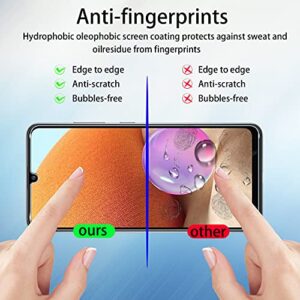 [4 Pack] for Samsung Galaxy A32 5G Screen Protector （2 Pack）+ Camera Lens Protector（2 Pack）for Samsung Galaxy A32 5G Tempered Glass,HD Clear Tempered Glass Screen Protector ,Easy InstallationAnti-Scratch/Bubble Free