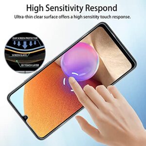 [4 Pack] for Samsung Galaxy A32 5G Screen Protector （2 Pack）+ Camera Lens Protector（2 Pack）for Samsung Galaxy A32 5G Tempered Glass,HD Clear Tempered Glass Screen Protector ,Easy InstallationAnti-Scratch/Bubble Free