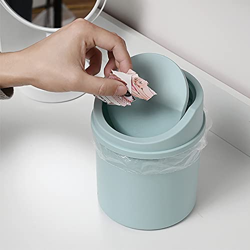 SOUJOY 4 Pack Mini Trash Can with Lid, 3L Small Countertop Garbage Can, Modern Desktop Waste Bin for Bathroom Vanity, Desk, Tabletop or Coffee Table