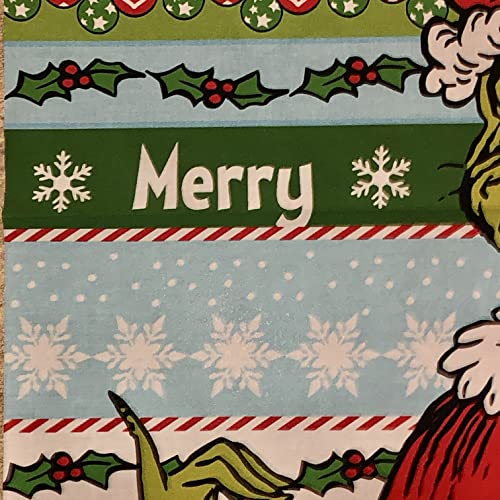 Kaufman Fabrics Robert How The Grinch Stole Christmas ADE 20274 223 Grinch 24inch Panel, 44 Inches