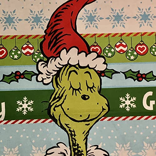 Kaufman Fabrics Robert How The Grinch Stole Christmas ADE 20274 223 Grinch 24inch Panel, 44 Inches