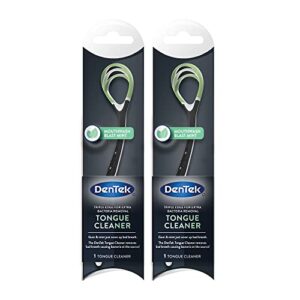 dentek tongue cleaner, fresh mint, removes bad breath, 2 pack