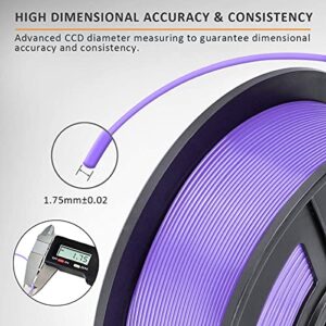 SUNLU PLA 3D Printer Filament, PLA Filament 1.75mm Dimensional Accuracy +/- 0.02 mm, 1 KG Spool, PLA Gray+Purple