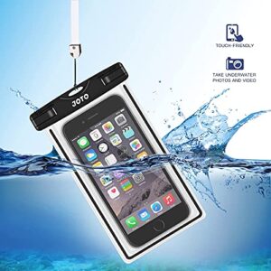 JOTO [2 Pack Universal Waterproof Pouch Cellphone Dry Bag Case for Phones up to 7.0" Bundle with Universal Waterproof Case for Phones up to 6.5"