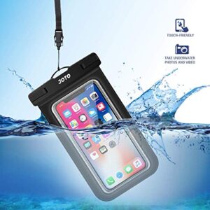 JOTO [2 Pack Universal Waterproof Pouch Cellphone Dry Bag Case for Phones up to 7.0" Bundle with Universal Waterproof Case for Phones up to 6.5"