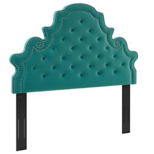 modway diana tufted performance velvet headboard, full/queen, teal