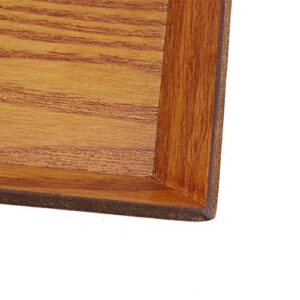 Wooden Serving Tray, Square Sushi Dish for Coffee Tables, Decorative Snack Tray for Serving Soy Sauce, Salt, Vinegar, Sugar, Spices, Dessert(21.5 * 11.5cm)