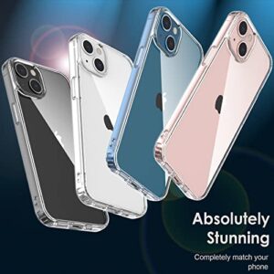 Shamo's Compatible with iPhone 13 Case, Clear Cases Shockproof with TPU Silicone Bumpers Anti-Scratch Cover, Transparent HD Clear [ Anti Yellowing ] (Clear)