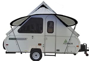 pahaque a- frame trailer visor ,compatible with aliner/chalet/rockwood/jayco/flagstaff (silver/ black)