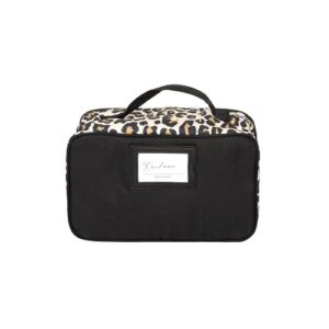 Posh Peanut Lunch Bag for Girls - Water Resistant and Insulated Lunchbag with Extra Storage and Name Tag Holder (Lana Leopard)