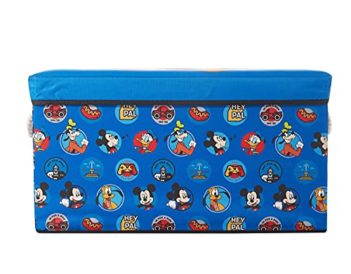 Disney Mickey Mouse Collapsible Toy Storage Bench and Ottoman, 14.5" H x 14.5" D x 25" L