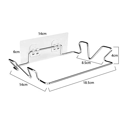 DETTELIN Wall-Mounted Trash Bag Holder, Non-Trace Stainless Steel Garbage Plastic Bags Holder Rack for Kitchen Cabinets Doors Cupboards -2pcs