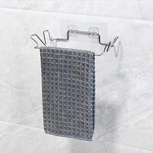 DETTELIN Wall-Mounted Trash Bag Holder, Non-Trace Stainless Steel Garbage Plastic Bags Holder Rack for Kitchen Cabinets Doors Cupboards -2pcs