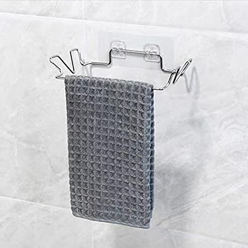 DETTELIN Wall-Mounted Trash Bag Holder, Non-Trace Stainless Steel Garbage Plastic Bags Holder Rack for Kitchen Cabinets Doors Cupboards -2pcs