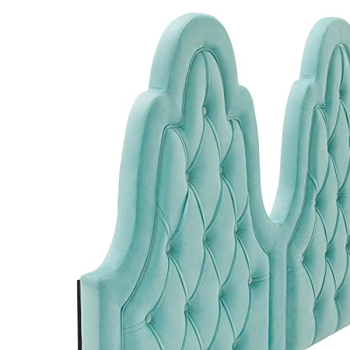 Modway Augustine Tufted Performance Velvet Headboard, Full/Queen, Mint