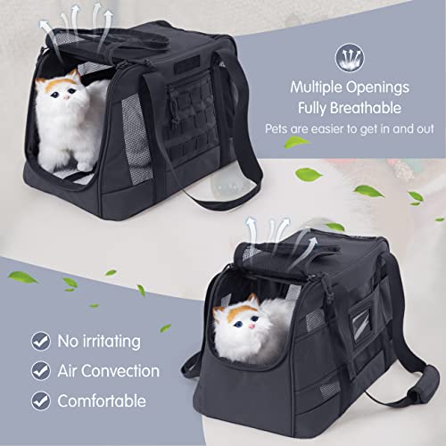 VEAGIA Cat Carrier,Pet Carrier,Cat Carriers for Medium Cats Under 25,Soft Puppy Travel Bag Carriers for Small Dogs Airline Approved