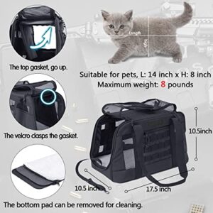 VEAGIA Cat Carrier,Pet Carrier,Cat Carriers for Medium Cats Under 25,Soft Puppy Travel Bag Carriers for Small Dogs Airline Approved