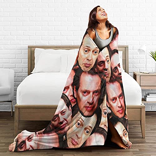 Steve Buscemi Soft and Comfortable Warm Fleece Blanket for Sofa,Office Bed car Camp Couch Cozy Plush Throw Blankets Beach Blankets (50"x40")