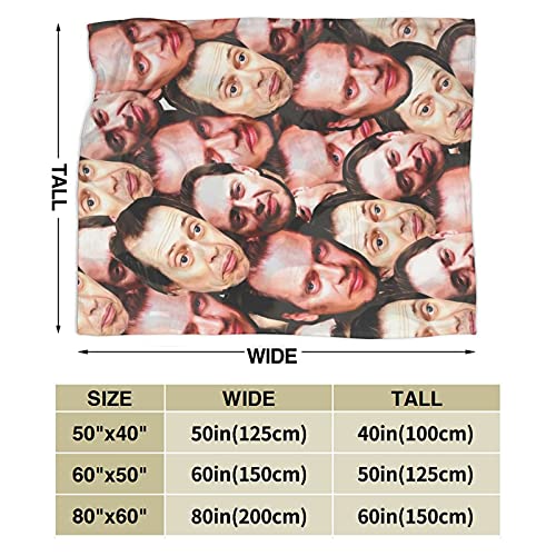 Steve Buscemi Soft and Comfortable Warm Fleece Blanket for Sofa,Office Bed car Camp Couch Cozy Plush Throw Blankets Beach Blankets (50"x40")