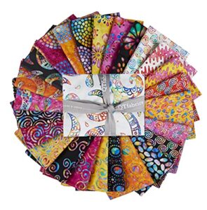 fabric & fabric qt fabrics brilliance fat quarters pack 26pcs, warm