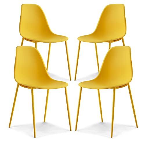 Poly and Bark Isla Chair in Sunburst Yellow (Set of 4)