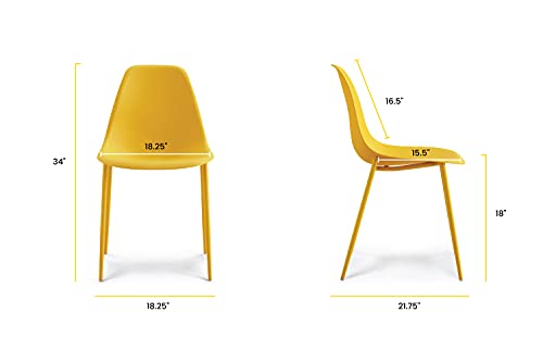 Poly and Bark Isla Chair in Sunburst Yellow (Set of 4)