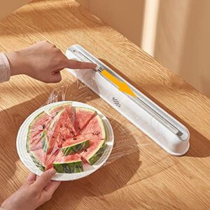 Cling Film Cutter Kitchen Cutting Box Food Wrap Dispenser Kitchen Tool Foil Cling Film Wrap Dispenser Plastic Cutter Storage Holder Kitchen Supplies