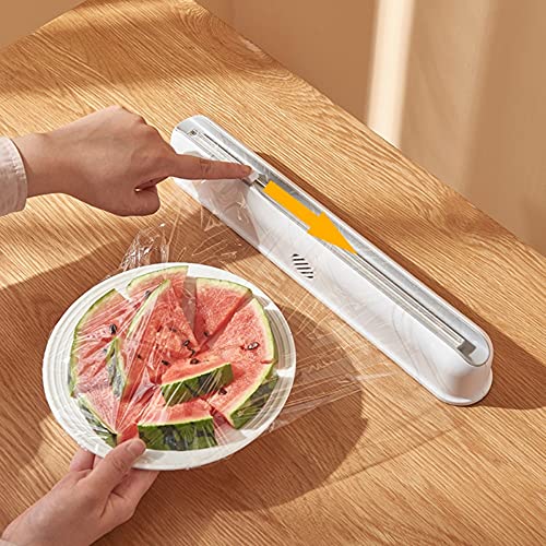 Cling Film Cutter Kitchen Cutting Box Food Wrap Dispenser Kitchen Tool Foil Cling Film Wrap Dispenser Plastic Cutter Storage Holder Kitchen Supplies