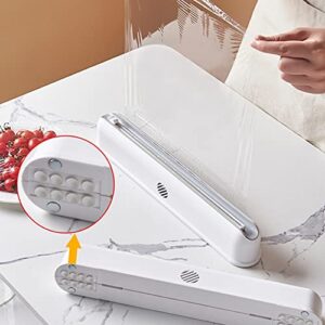 Cling Film Cutter Kitchen Cutting Box Food Wrap Dispenser Kitchen Tool Foil Cling Film Wrap Dispenser Plastic Cutter Storage Holder Kitchen Supplies