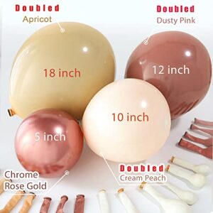 DIY 158Pcs Boho Balloon Garland Arch Kit Double-Stuffed Ballon Neutral Balloon Garland for Wedding Birthday Balloon