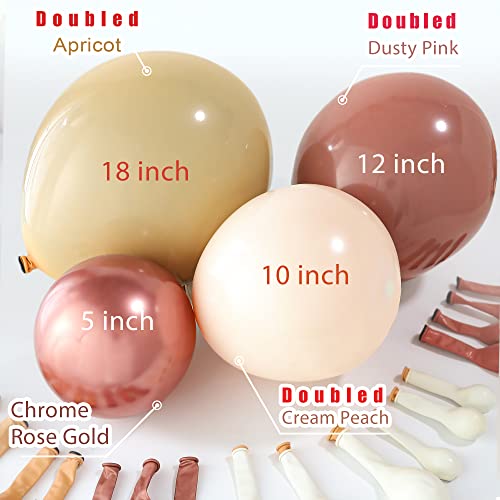 DIY 158Pcs Boho Balloon Garland Arch Kit Double-Stuffed Ballon Neutral Balloon Garland for Wedding Birthday Balloon