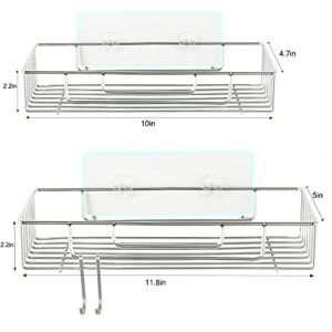 YSJHHJLL Shower Caddy, Shower Organizer, Shower Shelf, Bathroom Organizer, Shower Organizer Hanging, Adhesive Wall Mounted Shower Shelves, No Drilling, No Rust, Never Collapse, for Bathroom Storage ( 2 pack).