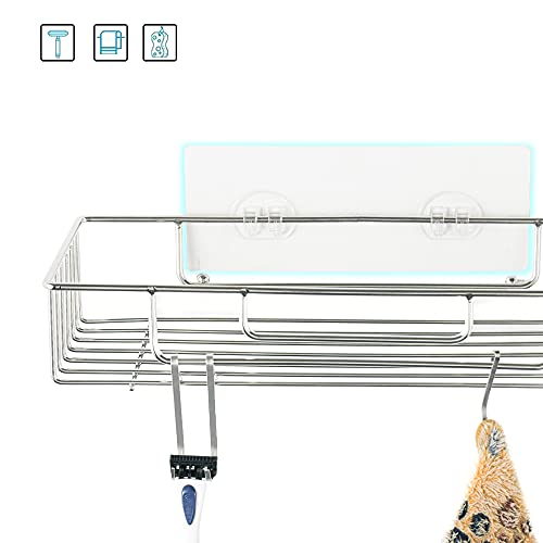 YSJHHJLL Shower Caddy, Shower Organizer, Shower Shelf, Bathroom Organizer, Shower Organizer Hanging, Adhesive Wall Mounted Shower Shelves, No Drilling, No Rust, Never Collapse, for Bathroom Storage ( 2 pack).