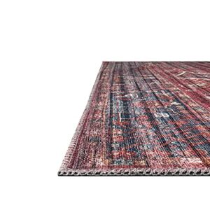 Rugs com Maahru Collection Washable Rug,Square Rust Red Low-Pile Rug Perfect for Living Rooms, Kitchens, Entryways Antique Red 3 ft 3 Square