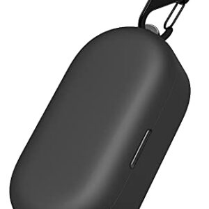 Geiomoo Silicone Carrying Case Compatible with TOZO T10, Portable Scratch Shock Resistant Cover with Carabiner (Black)