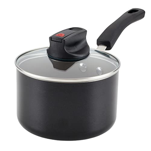 Farberware Smart Control Nonstick Sauce Pan/Saucepan with Lid, 2 Quart, Black