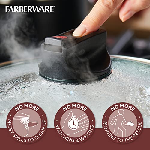 Farberware Smart Control Nonstick Sauce Pan/Saucepan with Lid, 2 Quart, Black