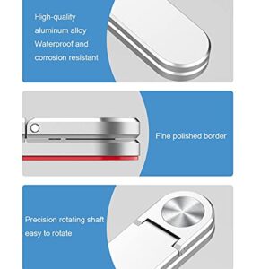 KWOLYKIM 360° Phone Kickstand, 2021 Silvery Multi-Angle Aluminum Phone Kickstand Adjustable Angle 180 Degree Vertical and Horizontal Back Stand