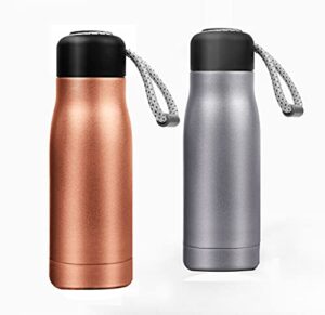 thi double wall thermos, vacuum insulated stainless steel water bottle keeps drinks cold for 24 hours and hot for 12, reusable metal leak-proof sports flask with wide mouth lid, bpa-free, set of 2