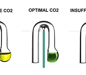 Glass Clip Nano CO2 Drop Checker with Solution for Aquarium Planted Tank CO2 System (Hang Drop Checker with Solution)