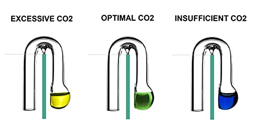 Glass Clip Nano CO2 Drop Checker with Solution for Aquarium Planted Tank CO2 System (Hang Drop Checker with Solution)