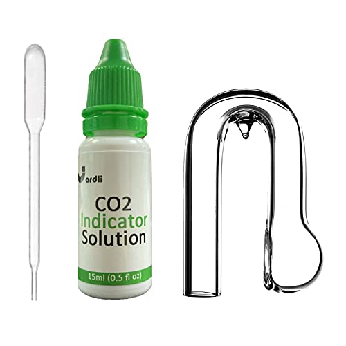 Glass Clip Nano CO2 Drop Checker with Solution for Aquarium Planted Tank CO2 System (Hang Drop Checker with Solution)