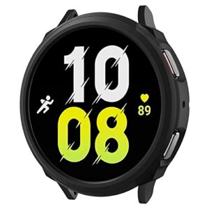 spigen liquid air armor designed for samsung galaxy watch 5, galaxy watch 4 case 44mm (2022/2021) - matte black