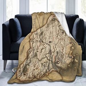 map fleece blanket ultra-soft micro blankets for couch bed beach camping or travel soft and warm throw blanket (80"x 60") queen-size for adults man women